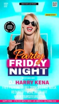 Friday Night Party Video Template | PosterMyWall