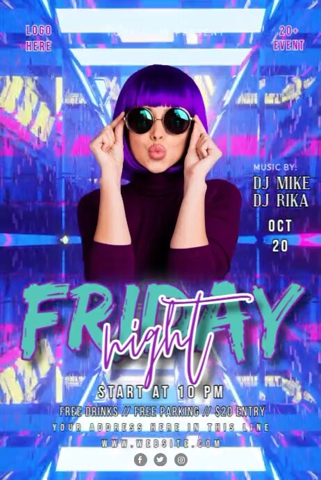 Friday Night Video Template | PosterMyWall
