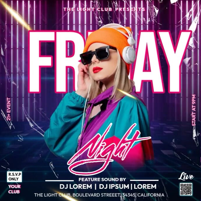 Friday Night Video Template | PosterMyWall