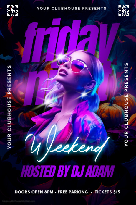 FRIDAY NIGHT WEEKEND Template | PosterMyWall