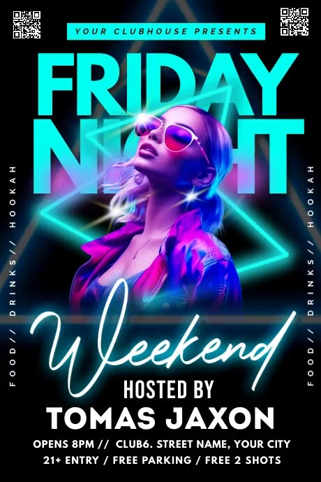 Modèle FRIDAY NIGHT WEEKKEND | PosterMyWall