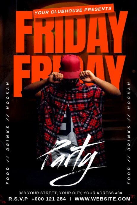 Plantilla de friday night.a | PosterMyWall