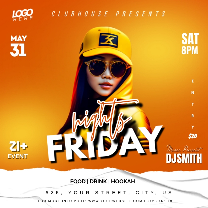 Modèle Friday Nights | PosterMyWall