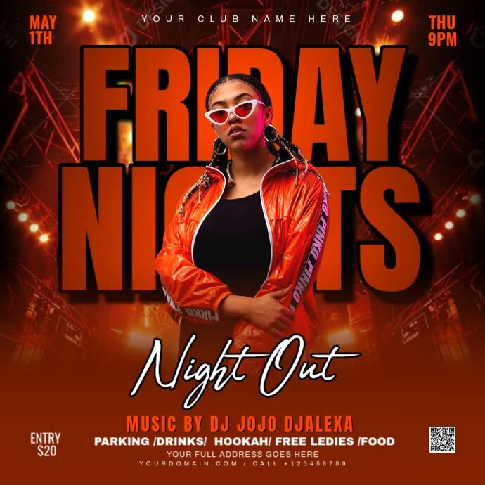 Friday nights night out Template | PosterMyWall