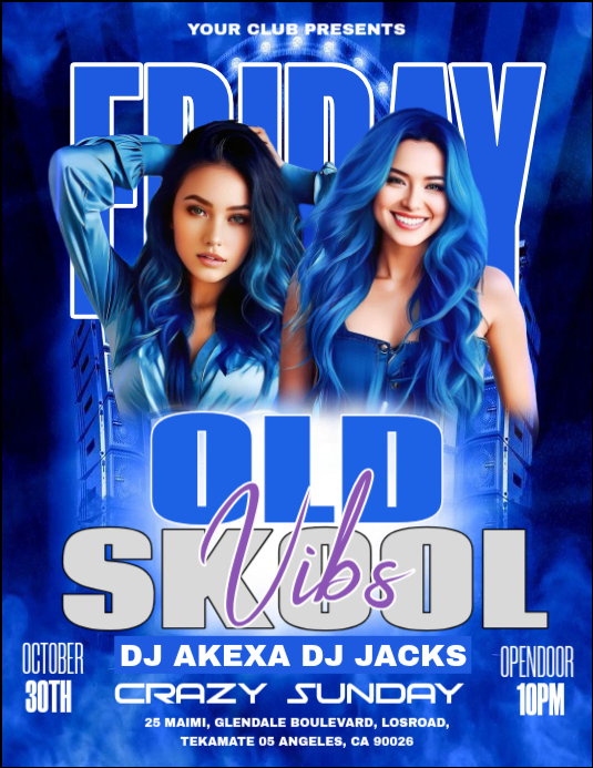 Copy of FRIDAY OLD SKOOL VIBES | PosterMyWall