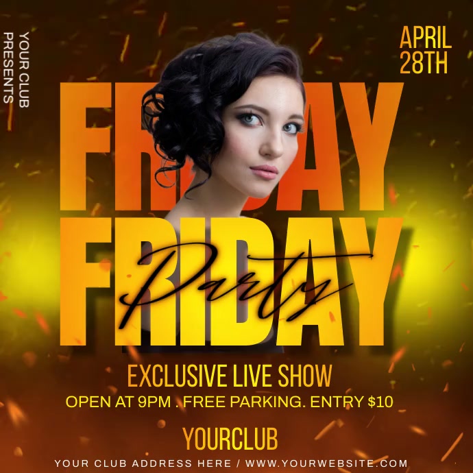 friday party (1) Template | PosterMyWall