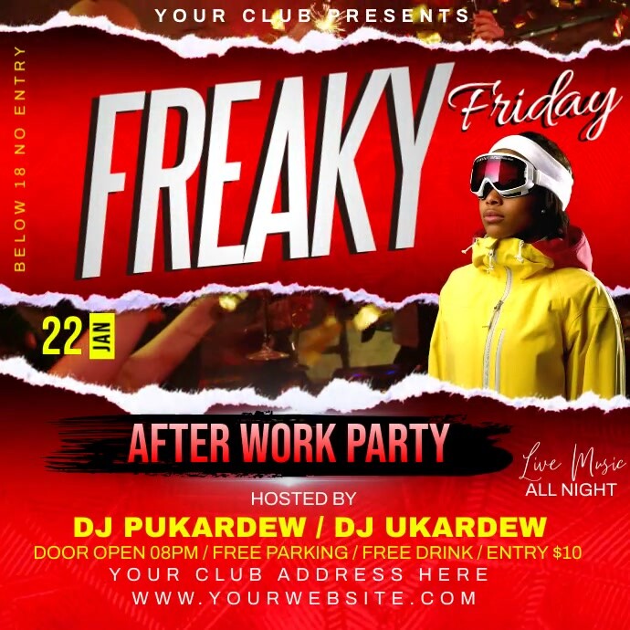 friday Party (3) Template | PosterMyWall