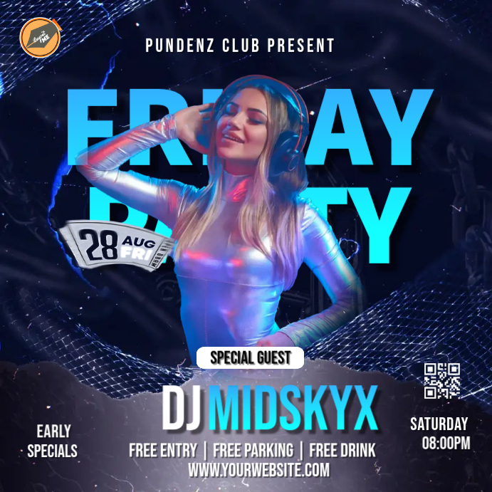 Copy of Friday Party Ads | PosterMyWall