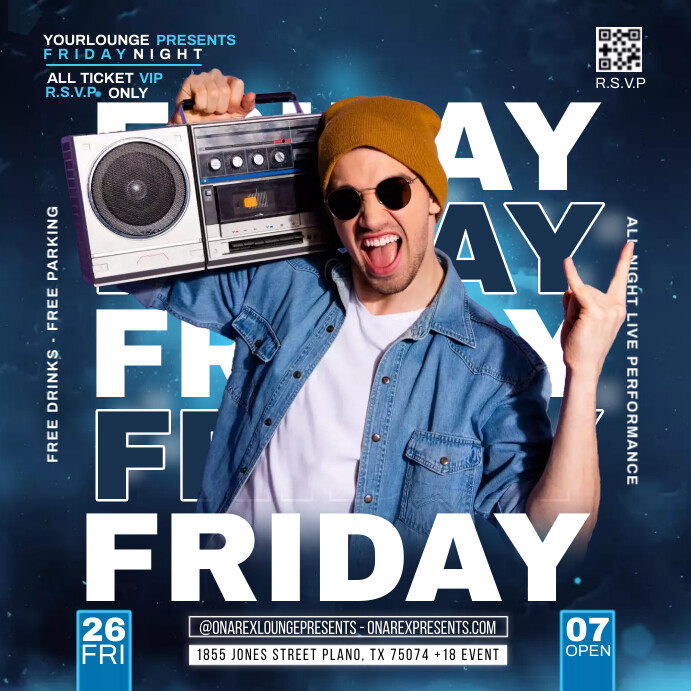 Friday Party Ads Template | PosterMyWall