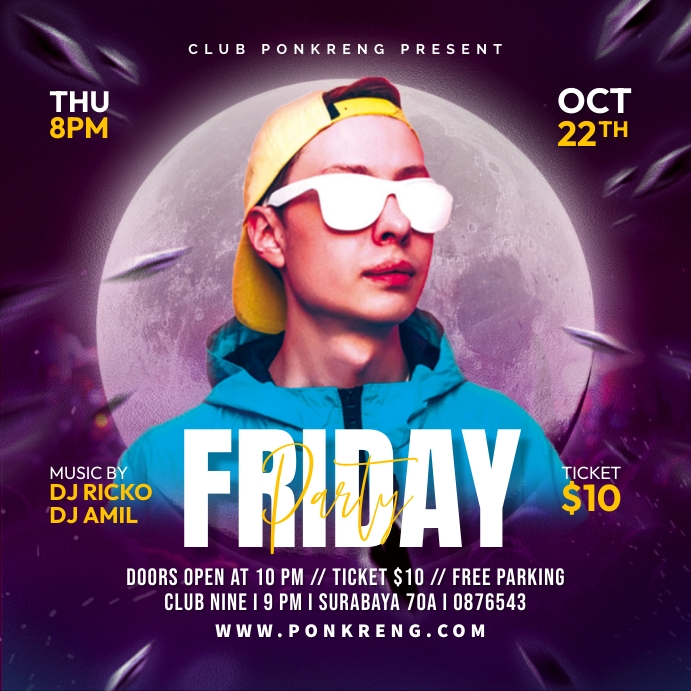 Friday Party Ads Template | PosterMyWall