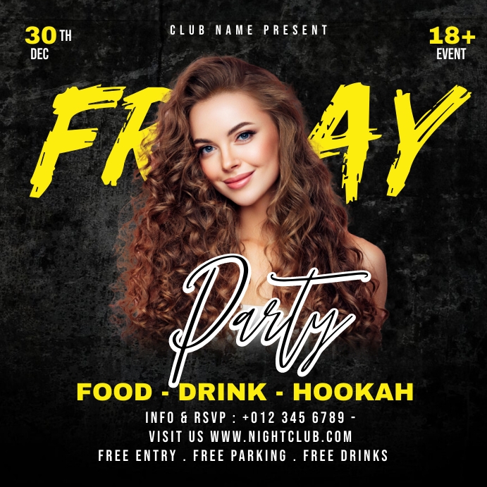 Friday Party Ads Template | PosterMyWall