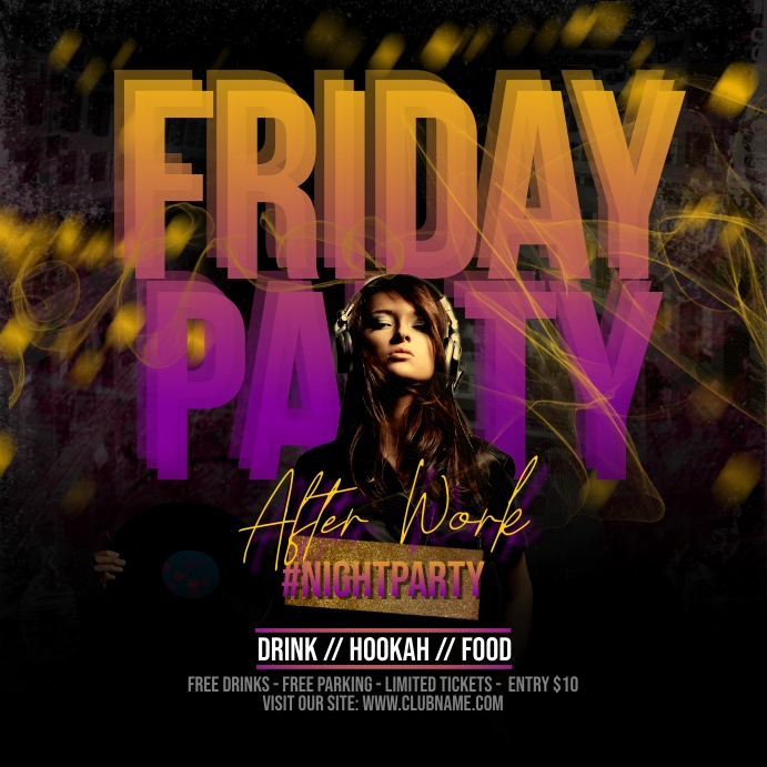 Friday Party Ads Template | PosterMyWall