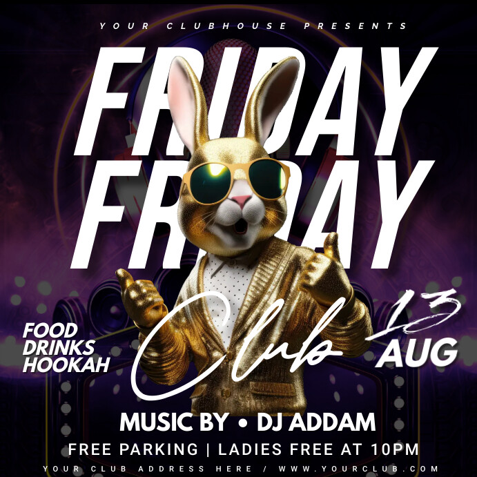 Copy of FRIDAY PARTY CLUB | PosterMyWall