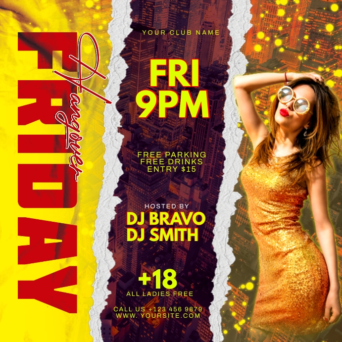 FRIDAY PARTY Template | PosterMyWall