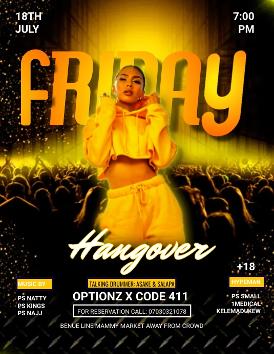 FRIDAY PARTY Template | PosterMyWall