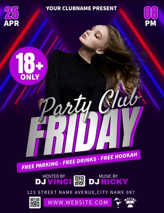 Plantilla de Friday Party | PosterMyWall