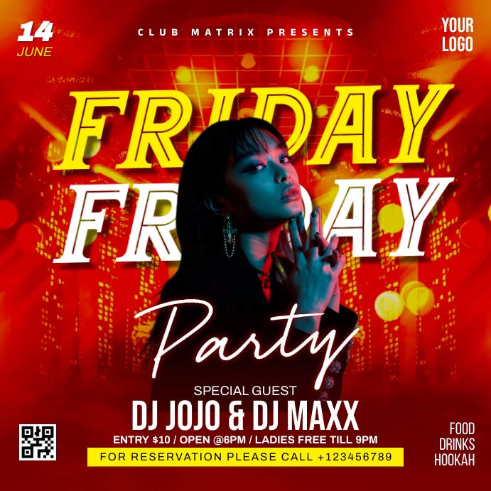 Friday party Template | PosterMyWall
