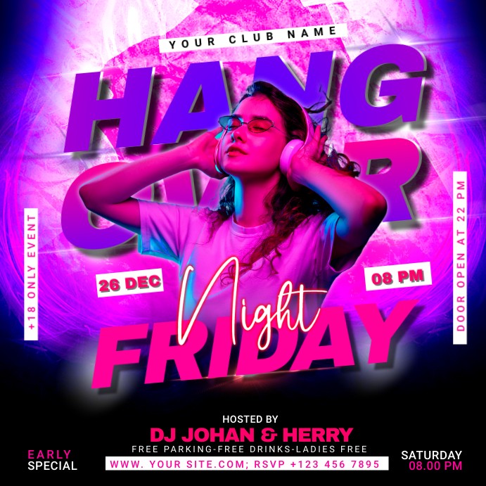 FRIDAY PARTY Template | PosterMyWall