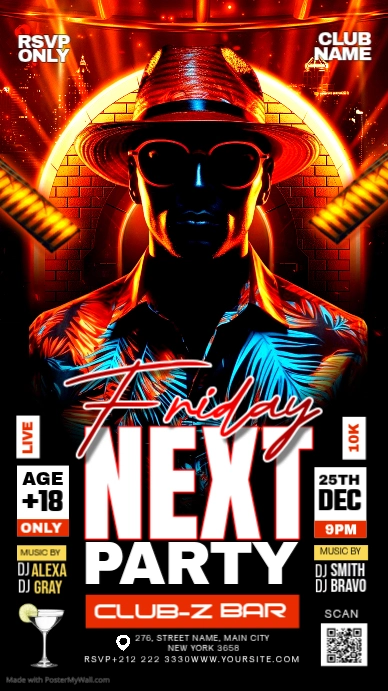 FRIDAY PARTY Template | PosterMyWall