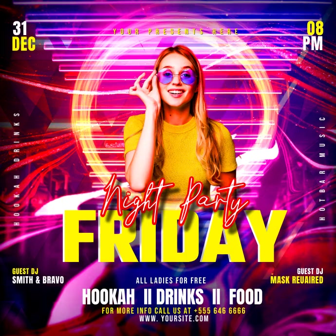 FRIDAY PARTY Template | PosterMyWall