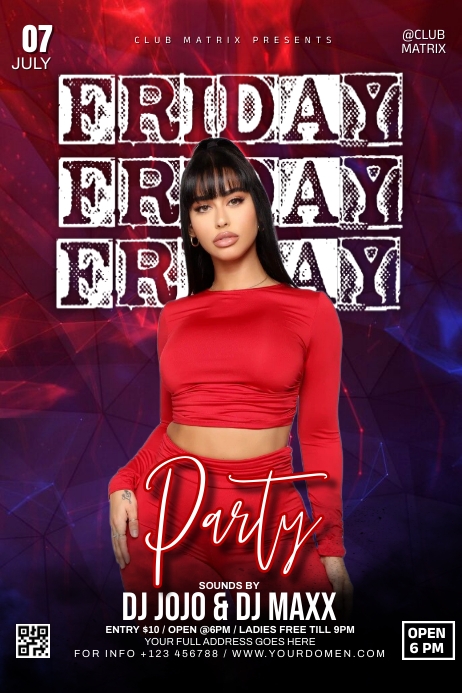 Friday Party Template | PosterMyWall