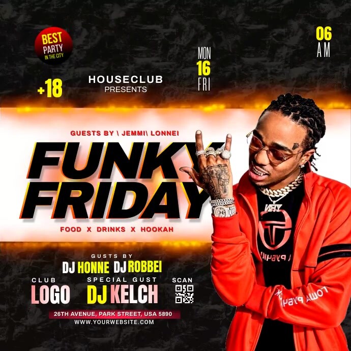 FRIDAY PARTY Template | PosterMyWall