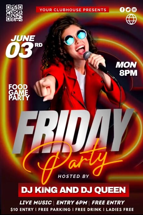 FRIDAY PARTY Template | PosterMyWall