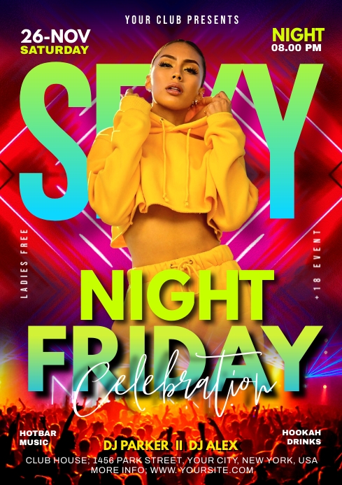 FRIDAY PARTY Template | PosterMyWall