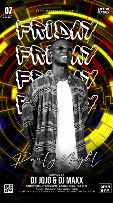 Friday Party Template | PosterMyWall