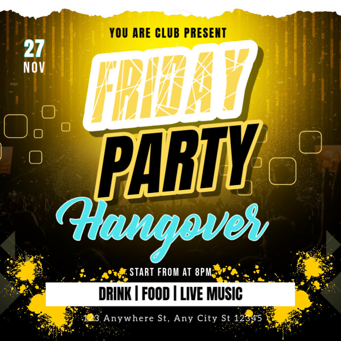 friday party Template | PosterMyWall