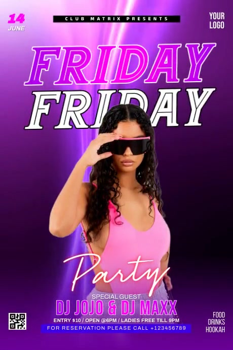 Friday party Template | PosterMyWall