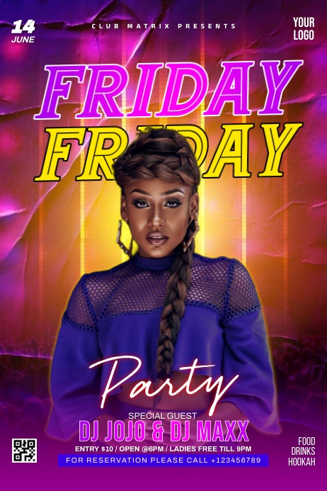 Friday party Template | PosterMyWall
