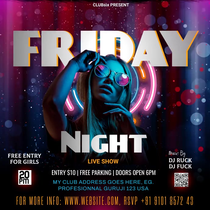 friday party Template | PosterMyWall