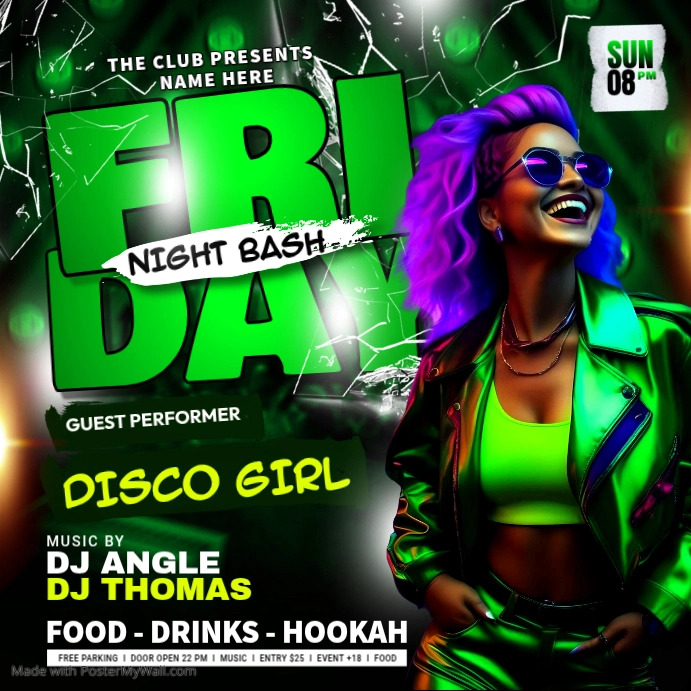 FRIDAY PARTY Template | PosterMyWall
