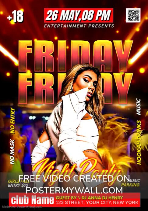 Plantilla de FRIDAY PARTY | PosterMyWall