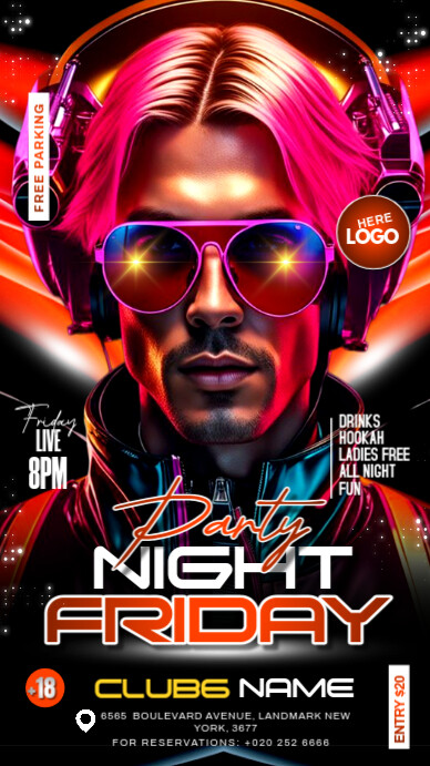 FRIDAY PARTY Template | PosterMyWall