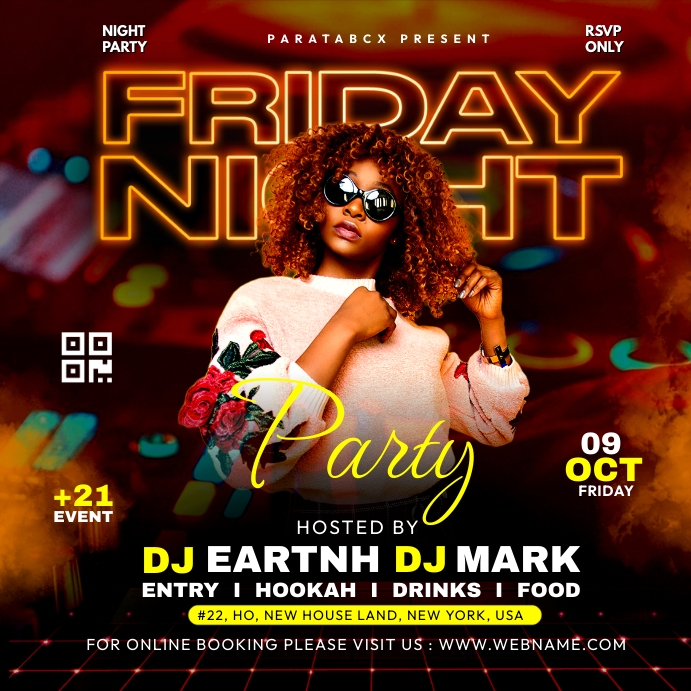 FRIDAY PARTY Template | PosterMyWall