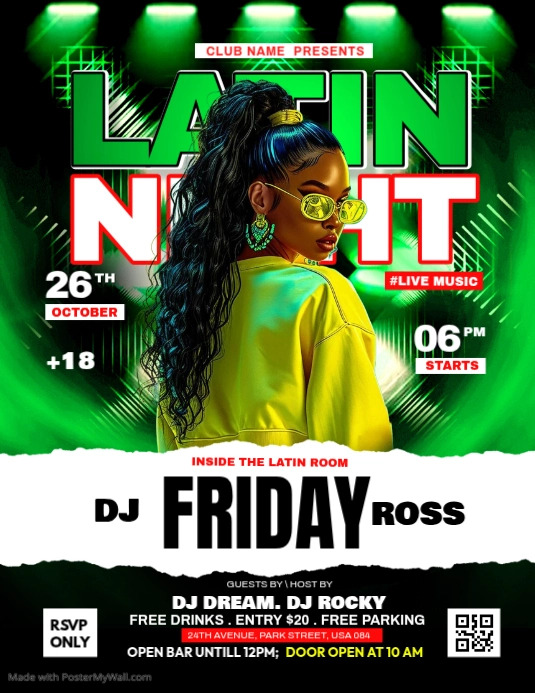 FRIDAY PARTY Template | PosterMyWall
