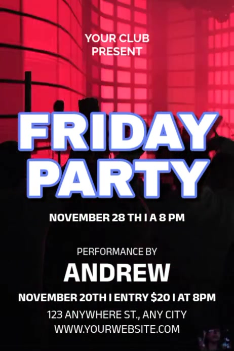 FRIDAY PARTY Template | PosterMyWall