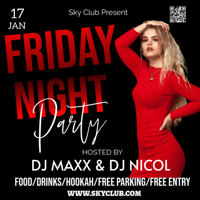 Friday party Template | PosterMyWall
