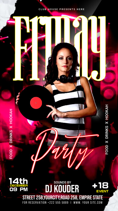FRIDAY PARTY Template | PosterMyWall