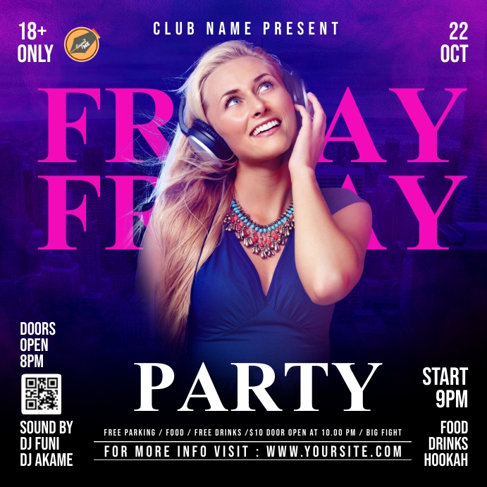 Friday Party Template | PosterMyWall
