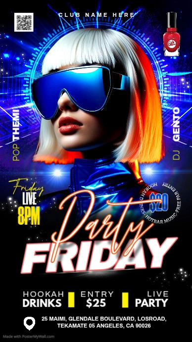 FRIDAY PARTY Template | PosterMyWall