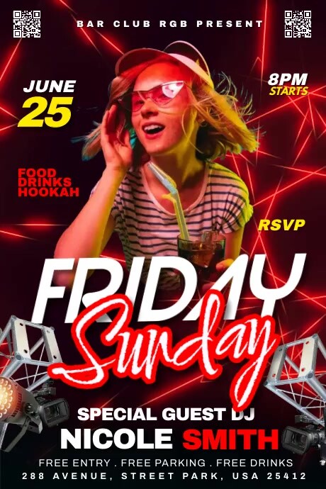 FRIDAY PARTY Template | PosterMyWall