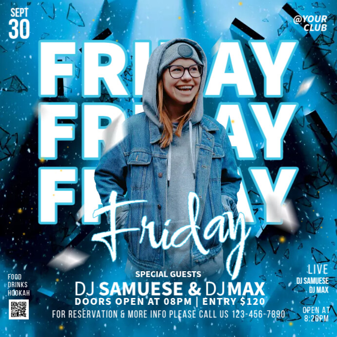 Friday Party Design Template | PosterMyWall