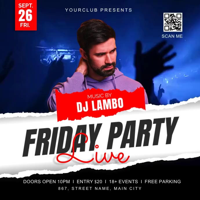 Friday party Template | PosterMyWall