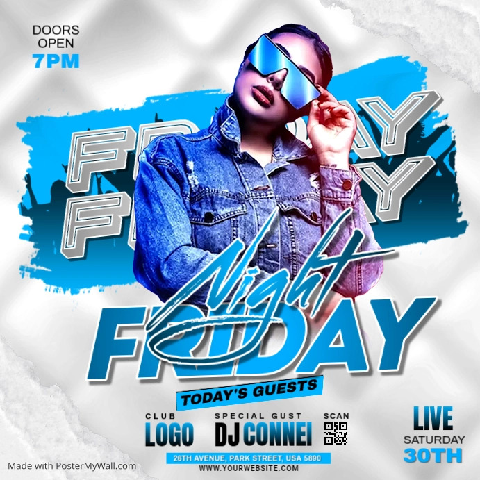 FRIDAY PARTY Template | PosterMyWall