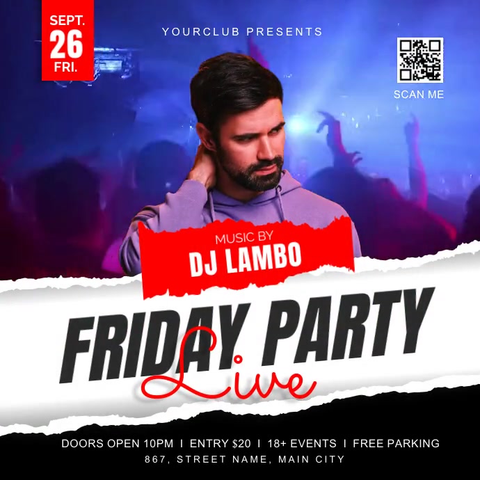 friday party Template | PosterMyWall