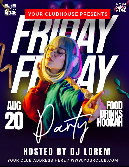 FRIDAY PARTY Template | PosterMyWall