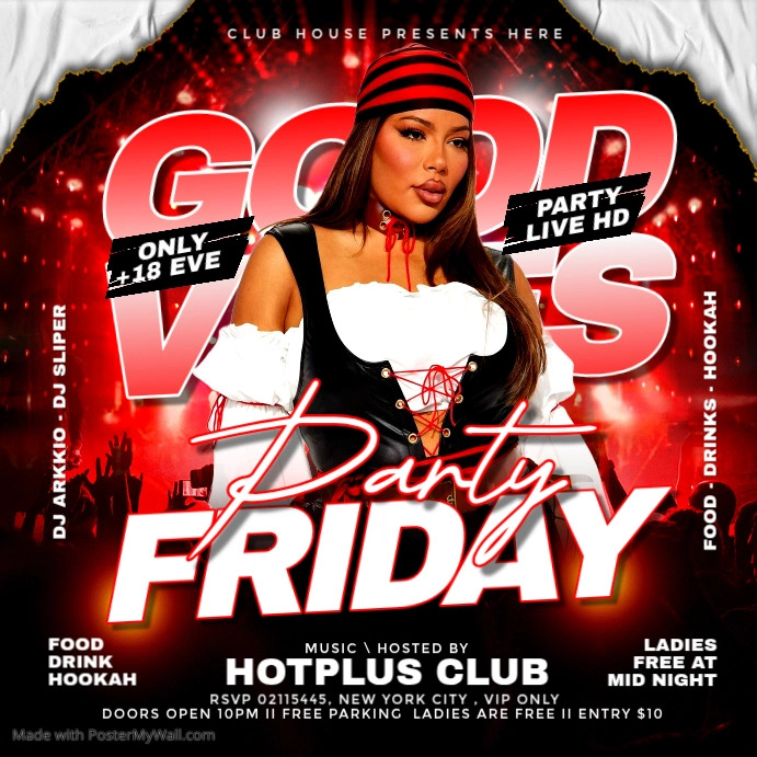 FRIDAY PARTY Template | PosterMyWall